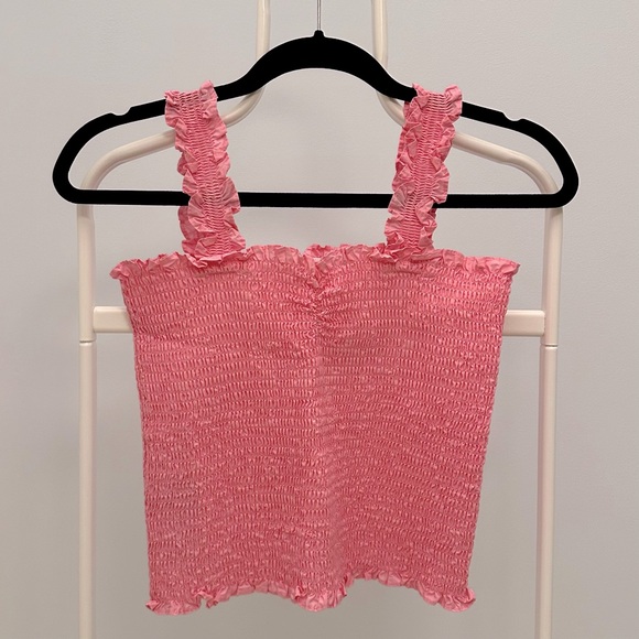 Mango | Tops | Mango Pink Smock Top | Poshmark